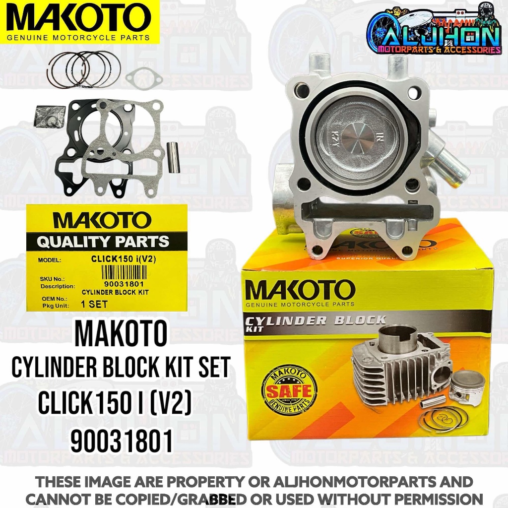 MAKOTO CYLINDER BLOCK KIT CLICK150 i V2 | Shopee Philippines
