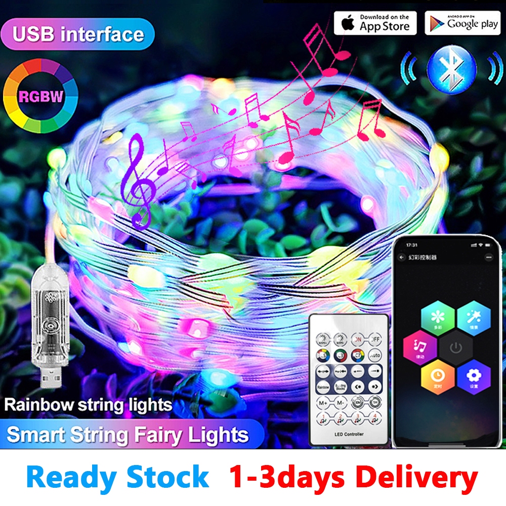 LED Strip Light Bluetooth Music Sync Led Light RGB Remote Control Strip ...