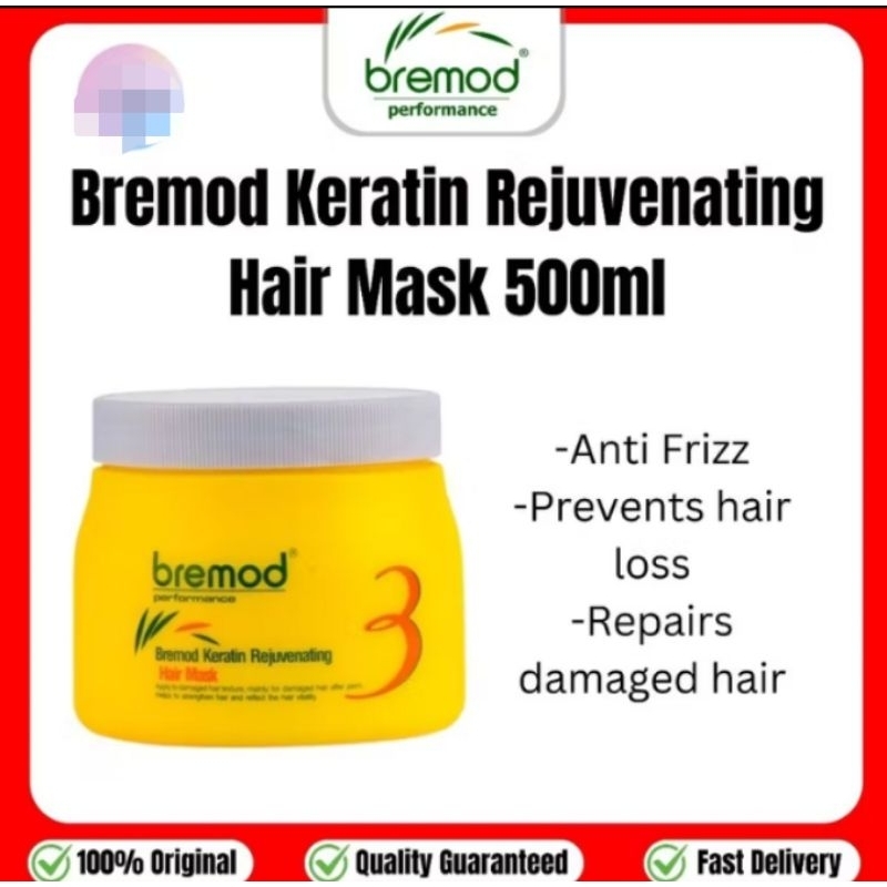 Bremod Keratin Rejuvinating Hair Mask 500g | Shopee Philippines