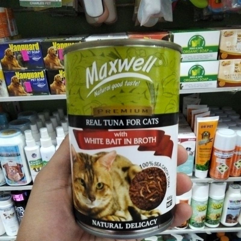 Maxwell Cat Can Tuna With White Bait In Broth 400g | Shopee Philippines