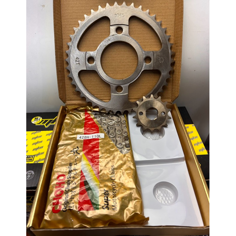 Tmx supremo ,tmx alpha, rusi racal sprocket set 14-42 chrome choho ...