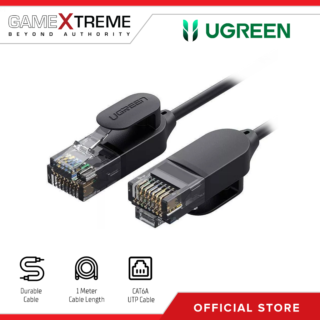 UGREEN CAT6A UTP Round & Ultra Slim Pure Copper Ethernet Cable - 1M ...
