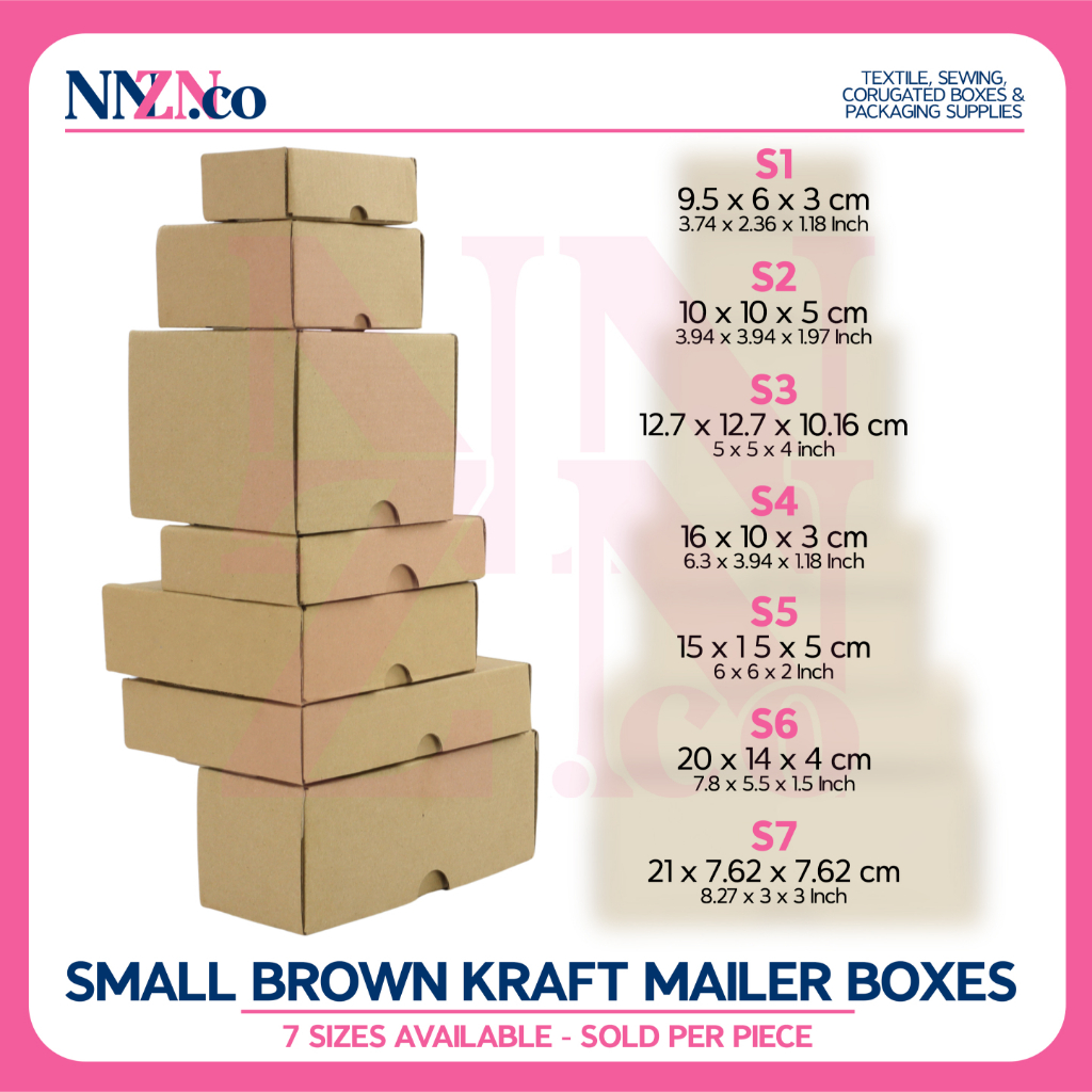 NNZN Small Mailer Brown Kraft Box Mailer Box Corrugated Box Shipping ...