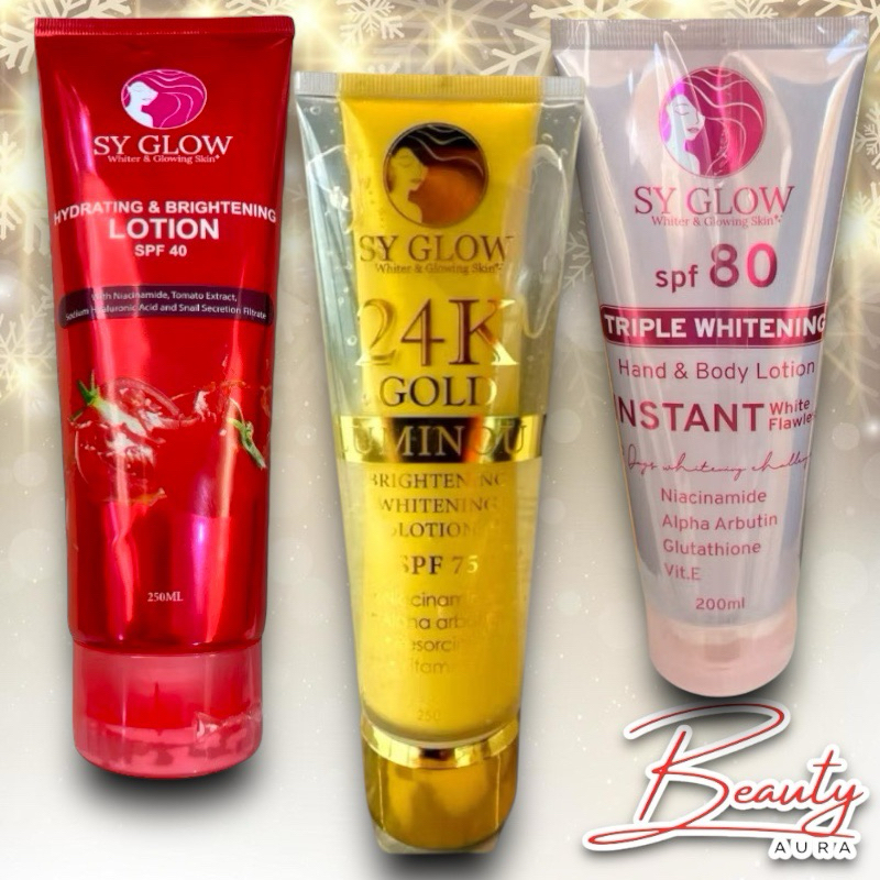 Sy Glow Whitening Lotion 24k Gold Luminous Lotion | SPF 75 ...
