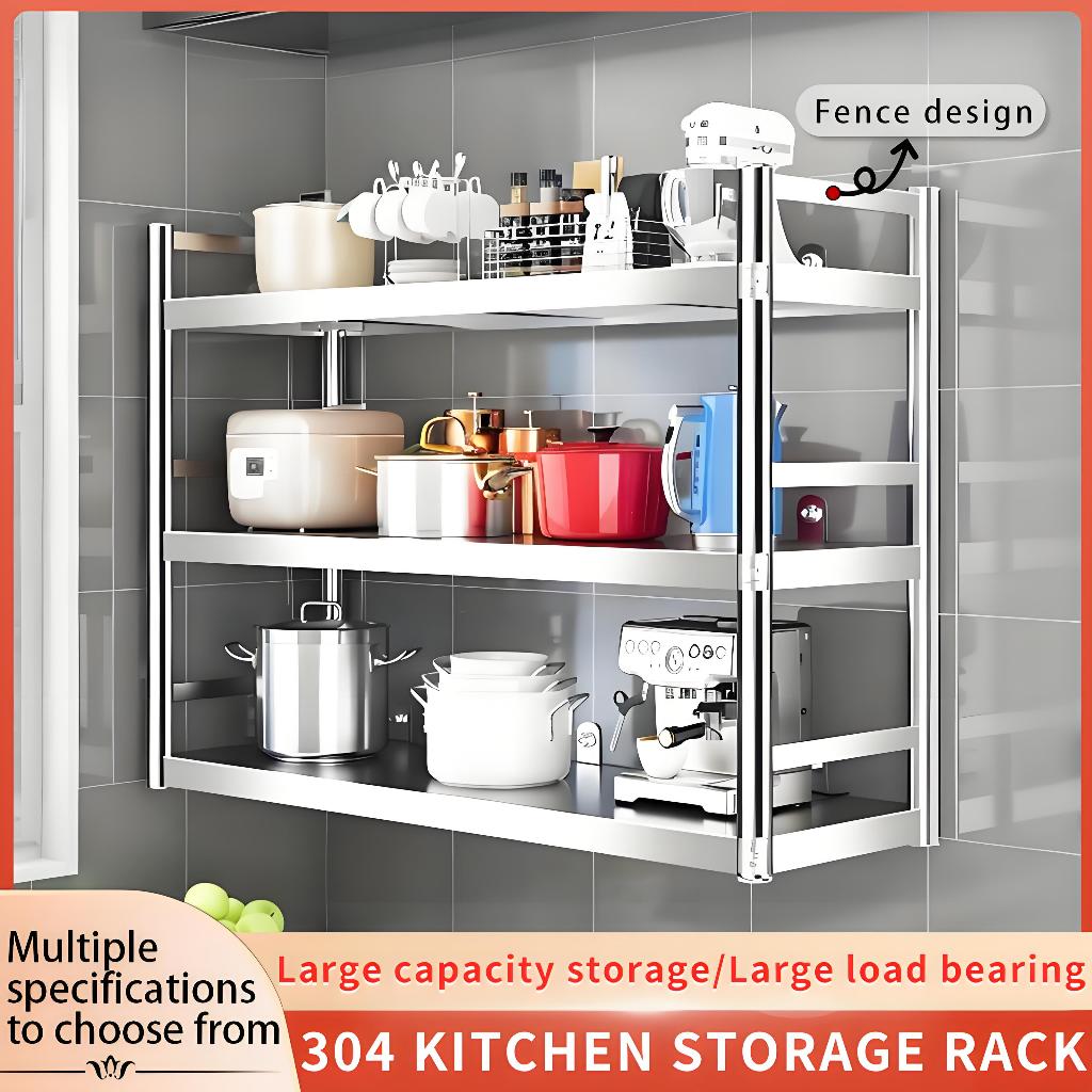 Hanging Kitchen Organizer Storage Rack Stainless Steel Kitchen Rack ...