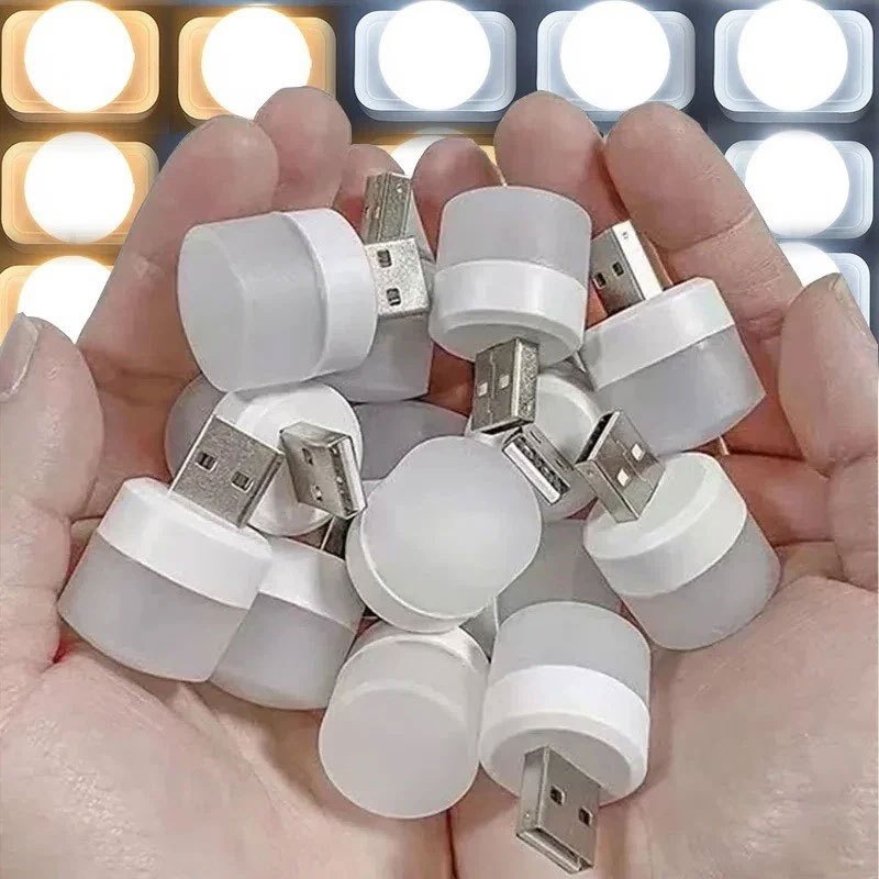 USB Plug Lamp Mini LED Night Light Computer Mobile Power Charging Eye Protection Reading Lights ...