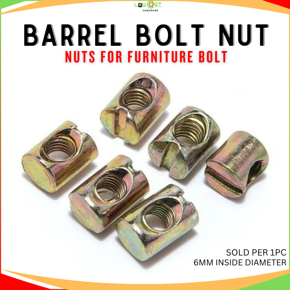 Barrel Nuts Furniture Nut M6 For Furniture Bolts | Shopee Philippines