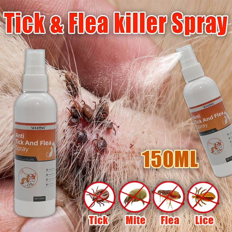 SENLOVE Tick And Flea Spray Gamot Sa Garapata Ng Aso Pulgas Remover For ...