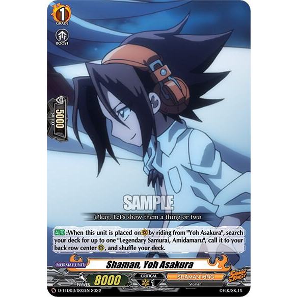 shaman koh asakura VANGUARD SHAMAN KING CLAN COLLECTION NO FOIL WEAR ...