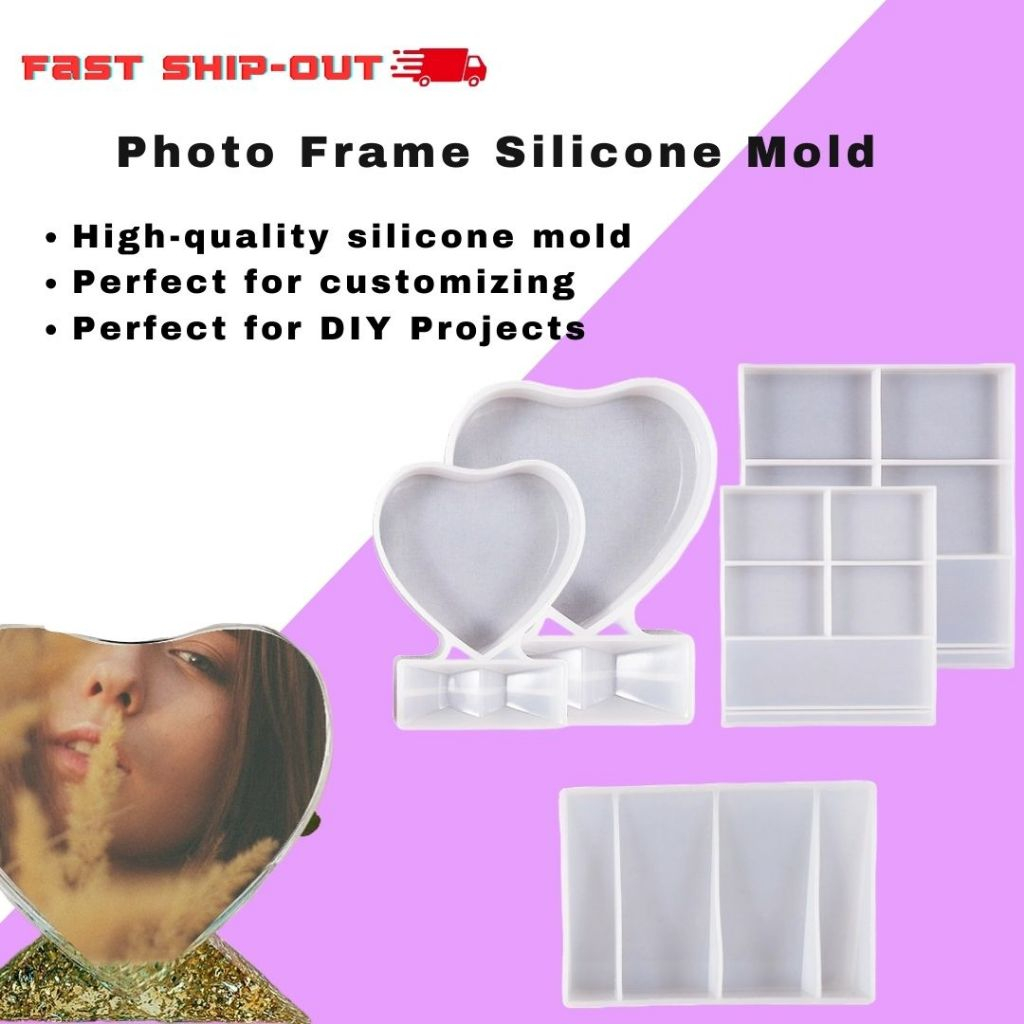 Silicone Mould Epoxy DIY Photo Frame Resin Mold Resin Frame Mould Photo ...
