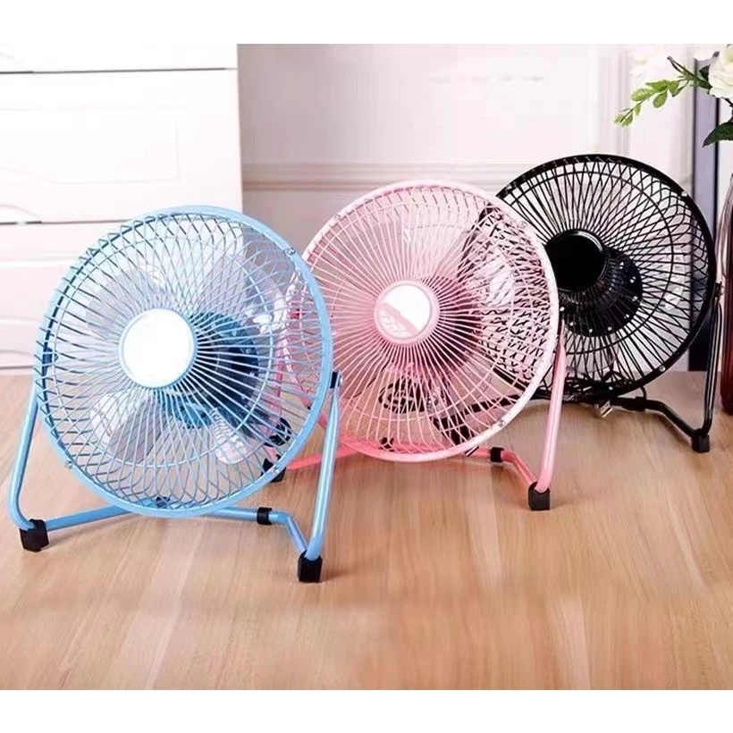 Mini USB Table Desk Personal Fan Metal Design, Quiet Operation 4" USB ...