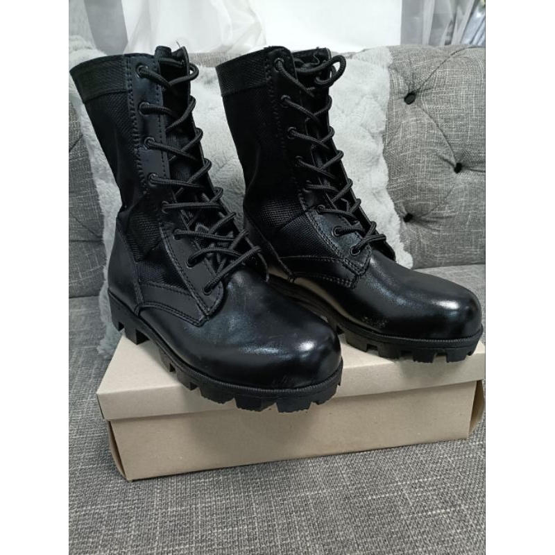 COMBAT SHOES BLACK for ROTC, CAT , TROPICAL | Shopee Philippines
