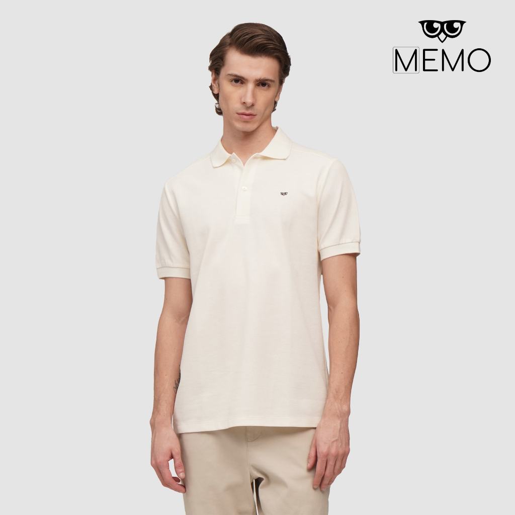 Memo Ultimate Basics Owl Polo For Men (Cream/Sage Green/Charcoal ...