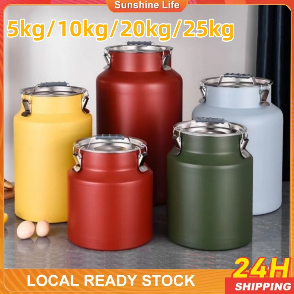 stainless rice dispenser aesthetic 25 kg /10kg/5kg/20kg capacity rice ...