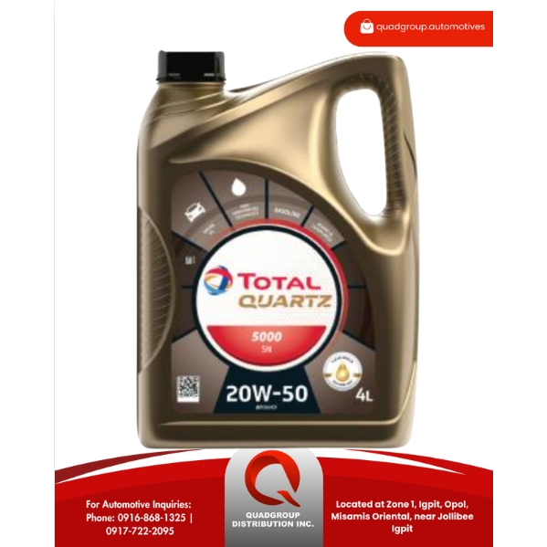 TOTAL QUARTZ 5000 SN 20W50 C3X4L | Shopee Philippines