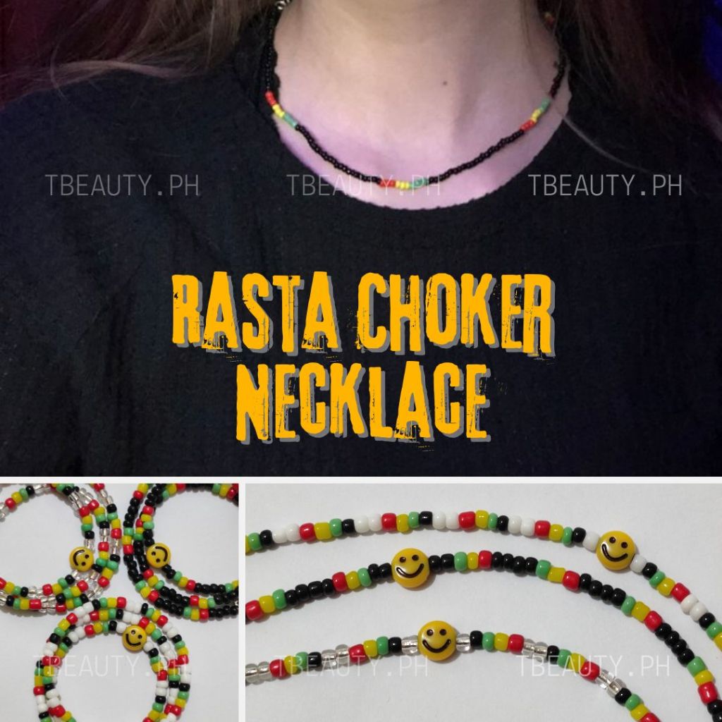 Unisex Rasta Choker Necklace / Handmade Minimalist Beaded Necklace ...