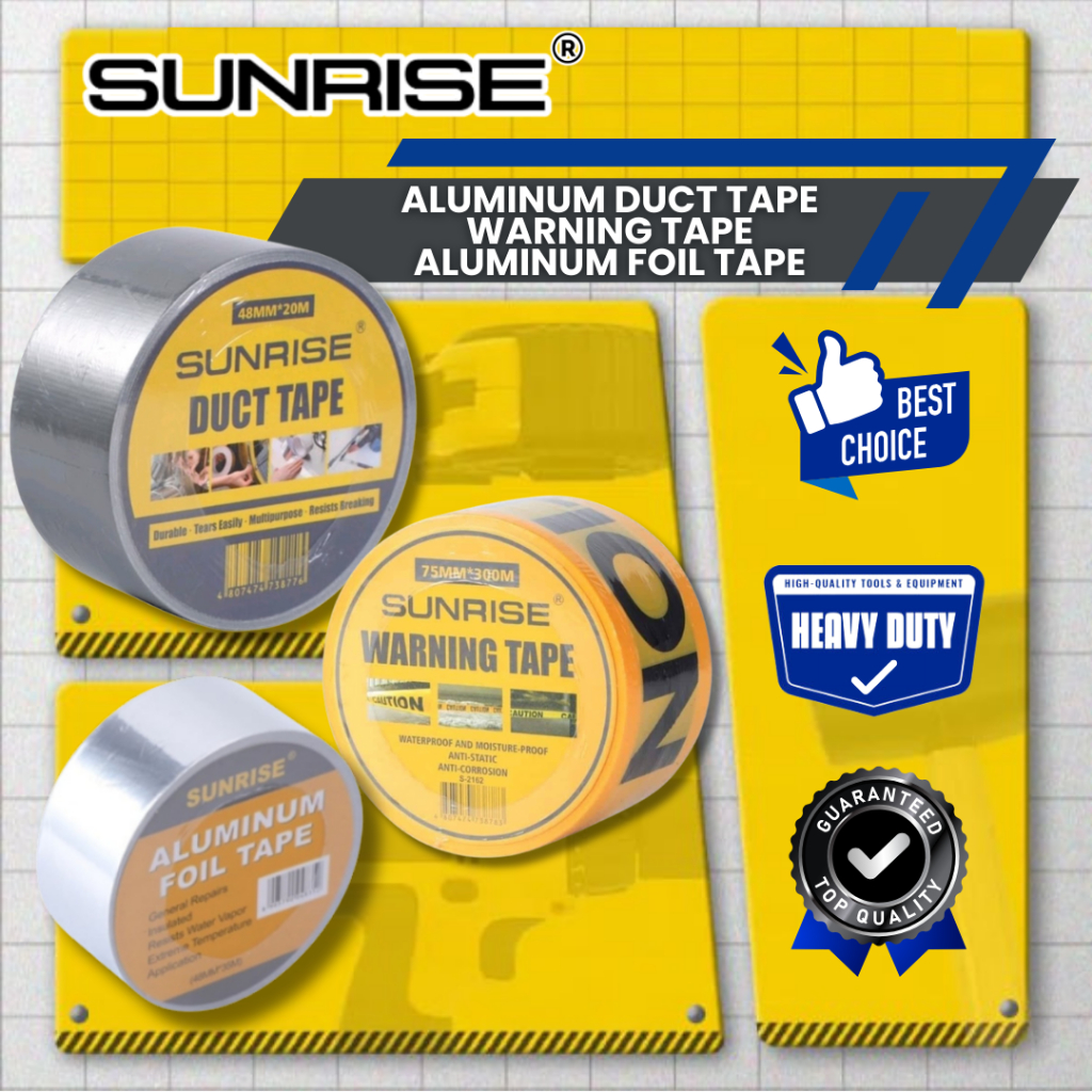 Sunrise Aluminum Duct Tape Caution Tape Aluminum Foil Tape | Shopee ...