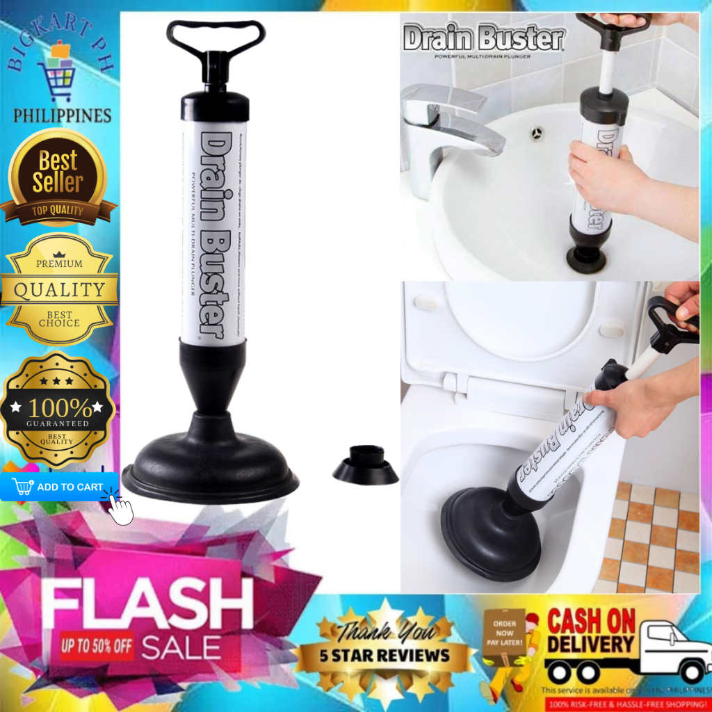 100% High quality Heavy duty Drain Buster toilet plunger High pressure ...