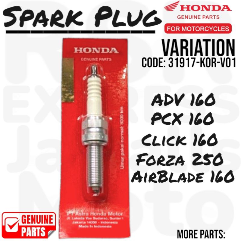 Spark Plug Honda Genuine Parts ADV 160 / PCX 160 for motorcycle ...
