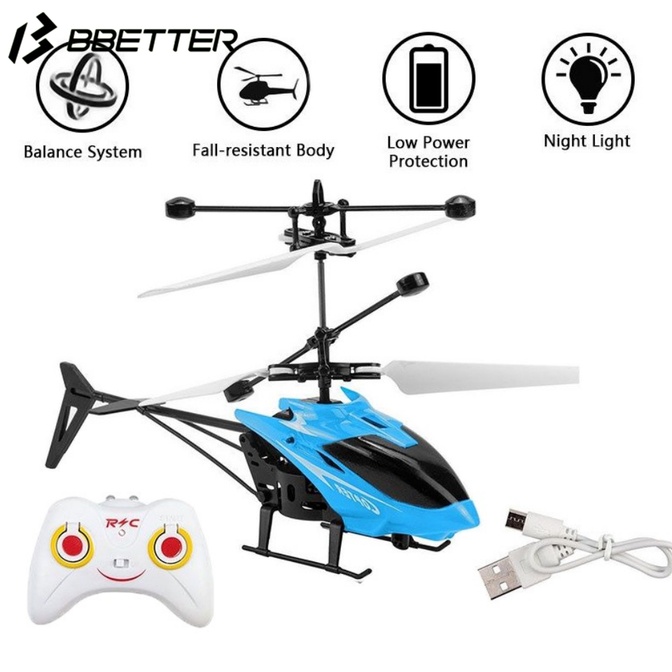 Kids Remote Control Helicopter Aircraft USB Rechargeable Infrared ...