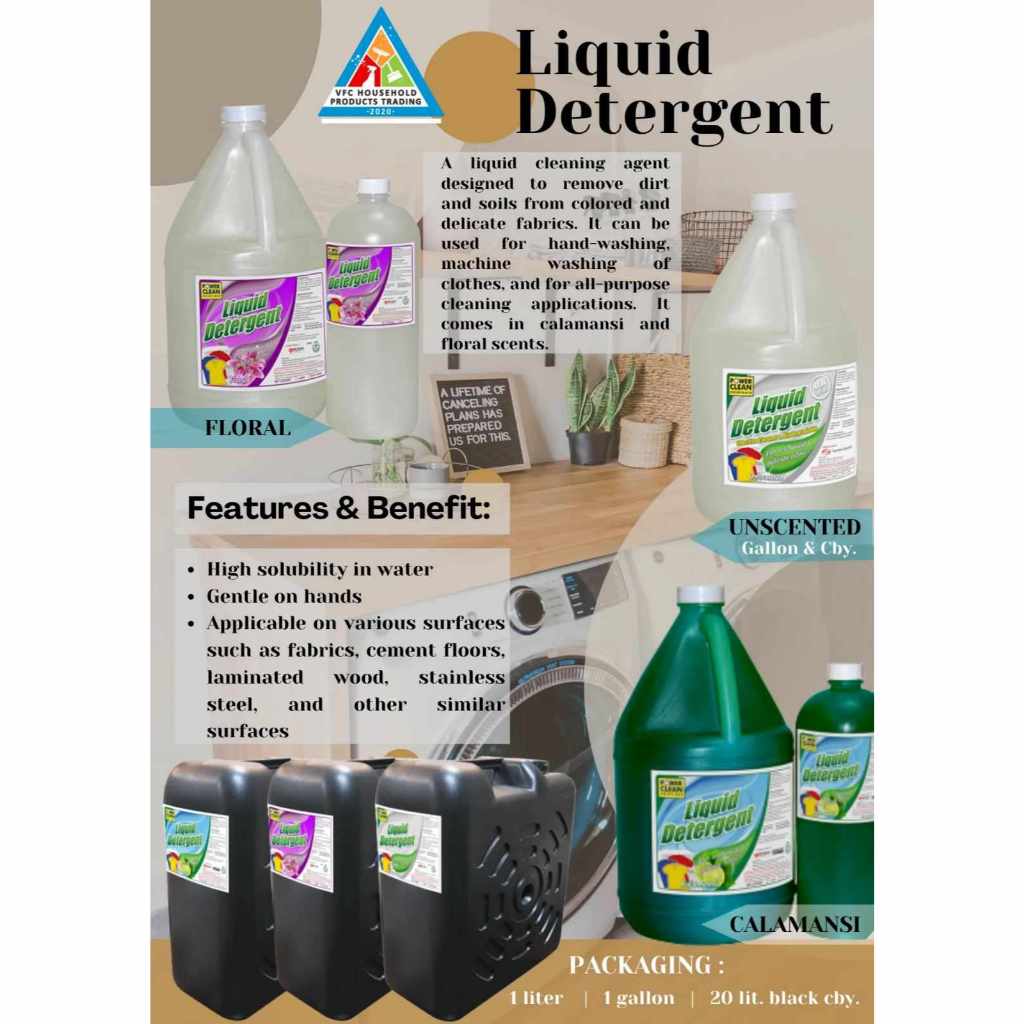 POWER CLEAN LIQUID DETERGENT (THE CLEAN DISTRICT) | Shopee Philippines