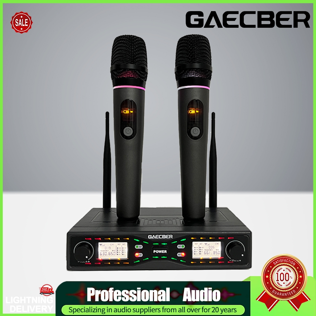 Wireless microphone with adjustable frequency for audio mixer amplifier ...