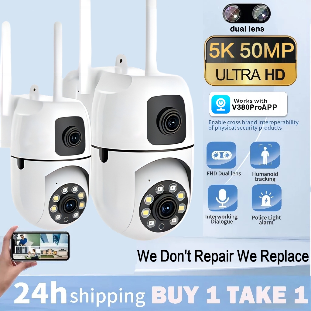 SAMSUNG CCTV Camera 80MP Dual Lens WIFI Connect HD Smart Outdoor ...