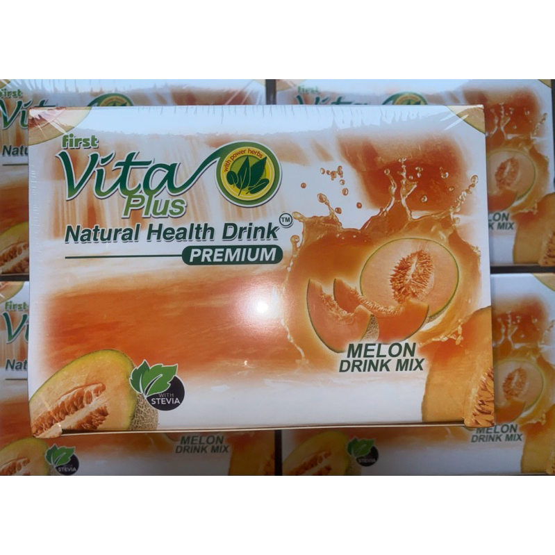 FIRST VITA PLUS MELON DRINK MIX NATURAL HEALTH DRINK(20 sachets) | Shopee Philippines