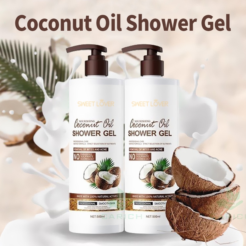 Coconut Oil Shower Gel Body Wash Shampoo Hair Mask Amino Acid Whitening Fragrance Shower Gel ...