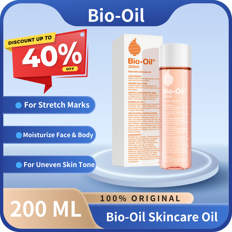 Bio-Oil Skincare Oil for Scars Remover Stretch Marks Acne Pimple Uneven ...