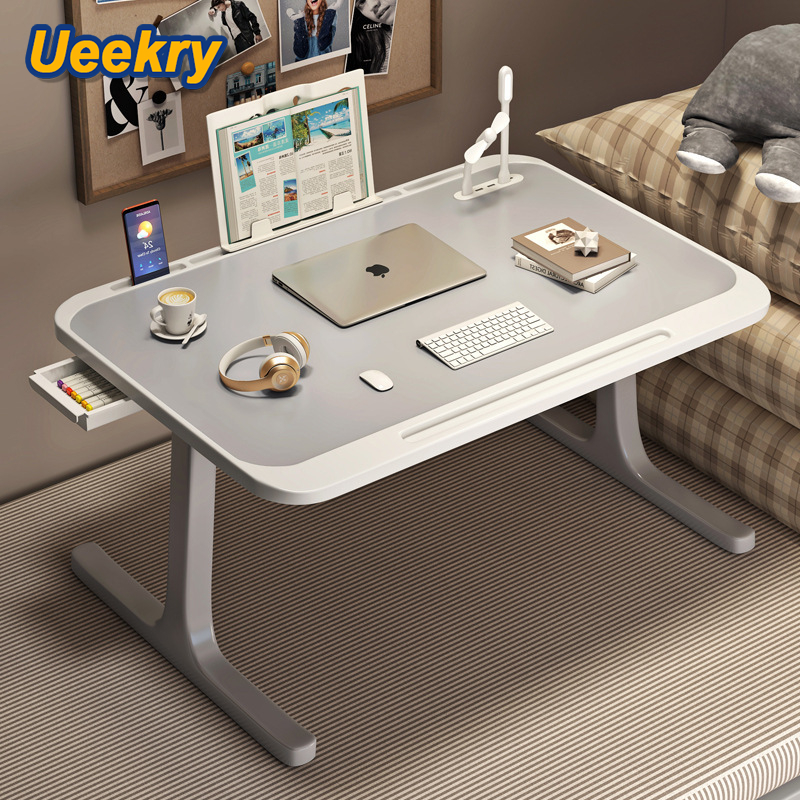 Simple foldable lazy table Dormitory bed portable study table Bedroom ...