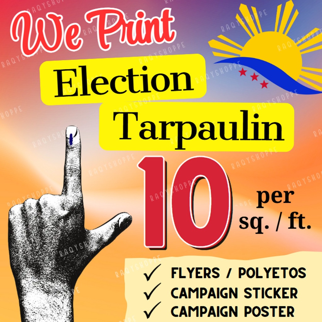 Election Tarpaulin Poster, Flyers & Stickers (Campaign Materials ...