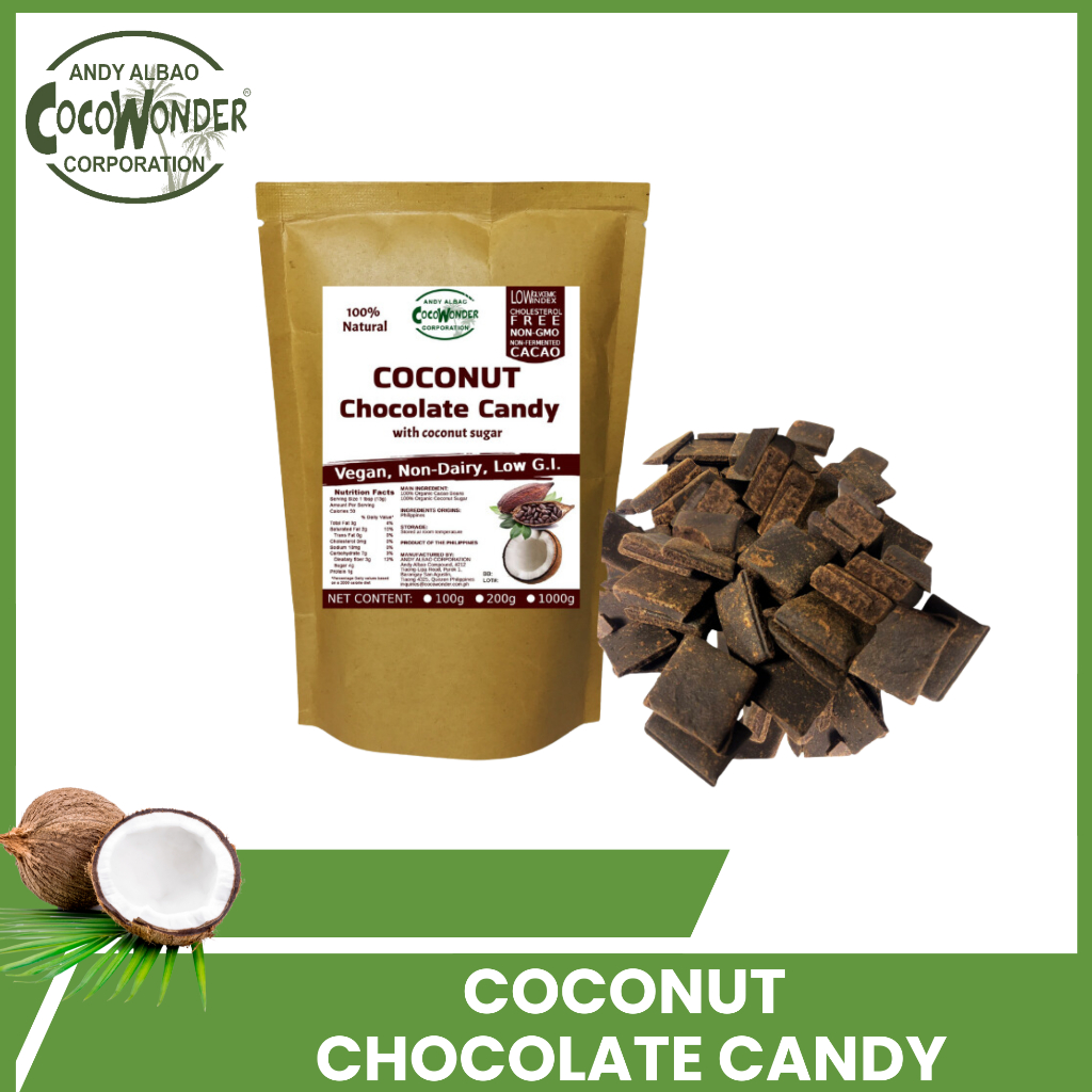 COCONUT CHOCOLATE CANDY | COCOWONDER | 100% CERTIFIED ORGANIC | Shopee ...