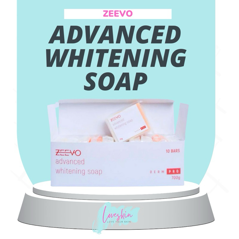 ZEEVO Derm Pro Advanced Whitening Soap 10 bars per box 700g | Shopee ...