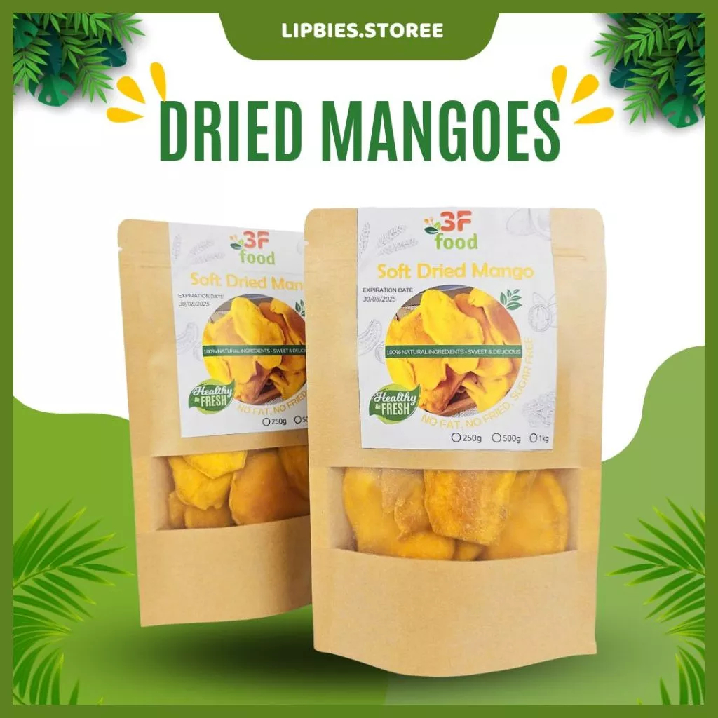 3F FOOD Spicy Dried Mangoes Fruits Salt And Chili 100gr 250gr 500gr Dry ...