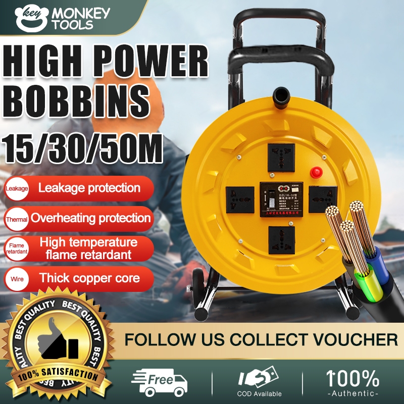 Electric Extension Cord Wheel Power Strip Universal Outlet Socket ...