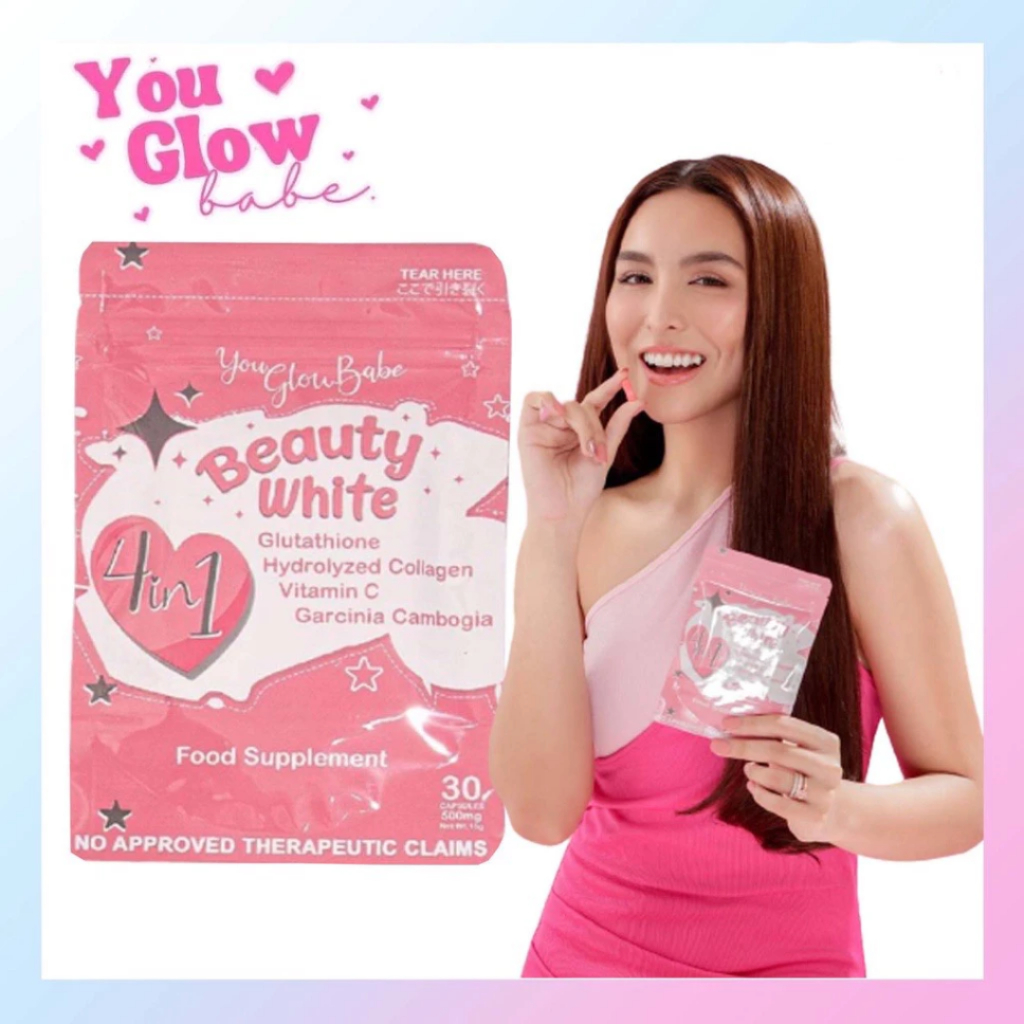 YOU GLOW BABE Beauty White 4in1 Glutathione Capsule 30 Capsules BEAUTY WHITE CAPSULE | Shopee ...