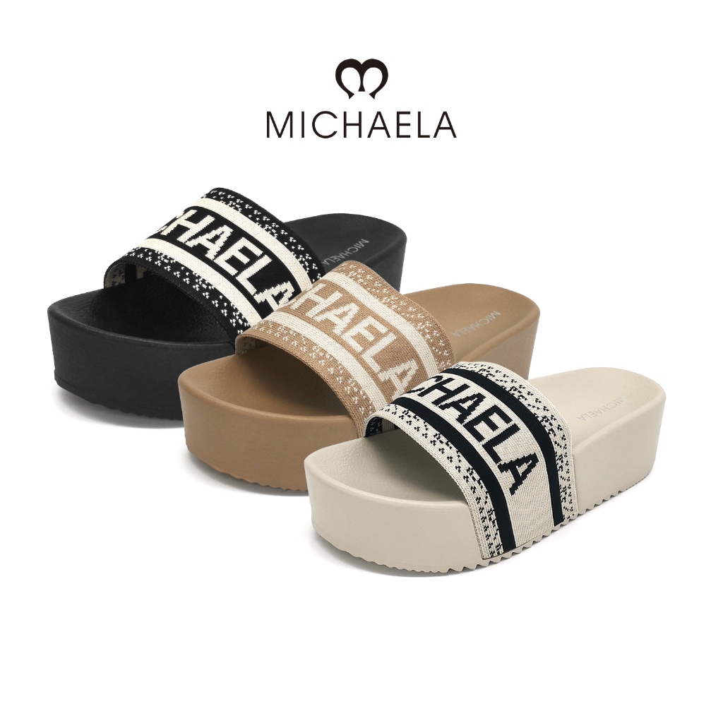 MICHAELA Korean Fashion Wedge Sandals Comfy Breathable Knit Classy ...