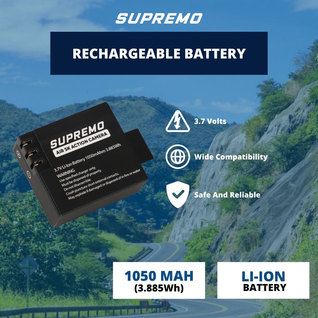 Supremo Ace, Air, Premiere, Peak, Summit Rechargeable 1050mAh Batt ...