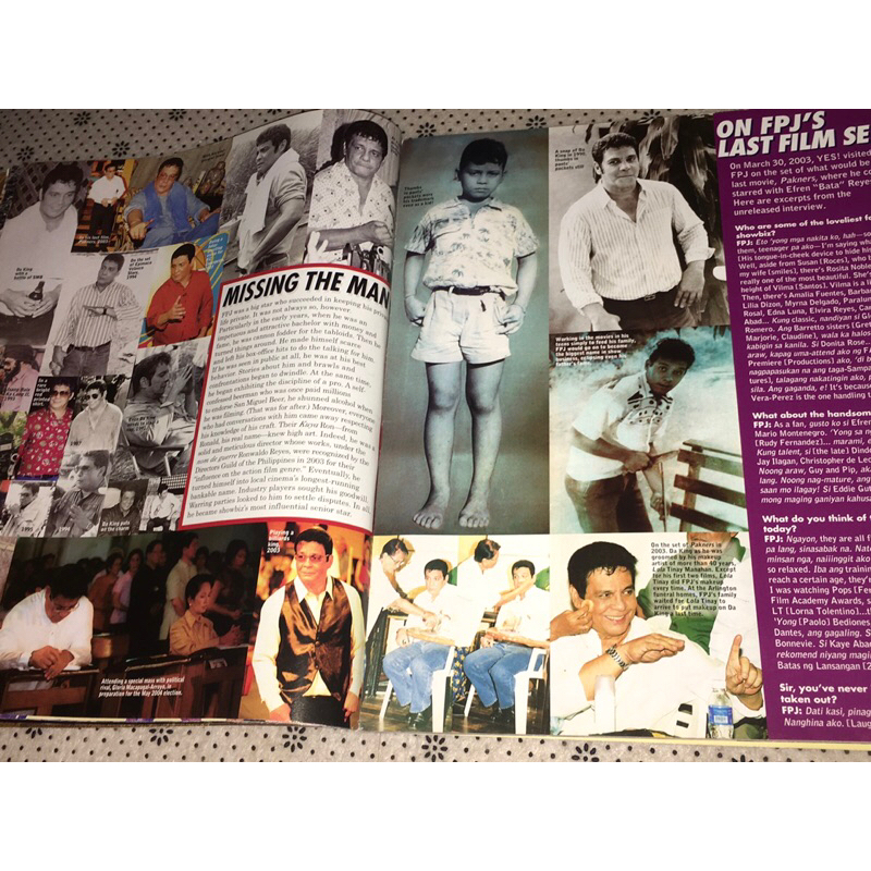 Vintage FPJ Fernando Poe Jr. Paalam FPJ 206 Photos Yes! Magazine ...