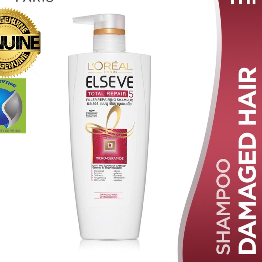 ORIGINAL L'Oreal Elseve Total Repair 5 Shampoo (410ml)..with MICRO ...