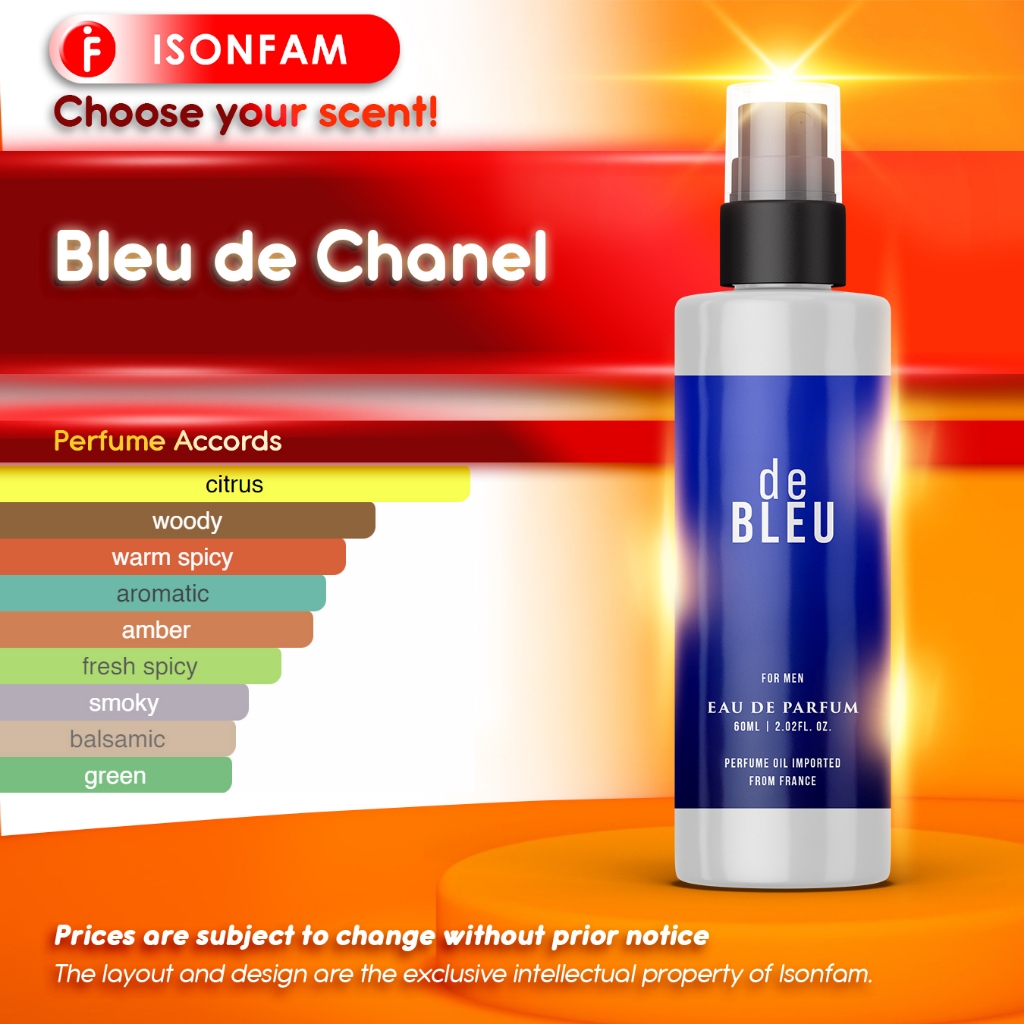 BLEU DE CHAN NEL ) Perfume Inspired Scent for Men Oilbase 85ml Bottle ...
