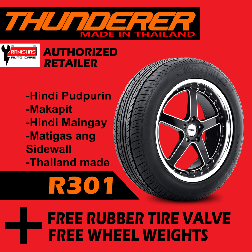 195/50R15, 195/55R15, 195/65R15, 205/65R15 Thunderer R301 Tires (Made in Thailand) | Shopee ...