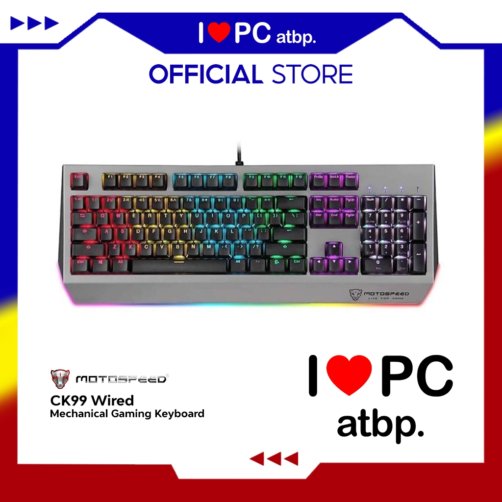 Motospeed CK99 Mechanical Wired Gaming Keyboard (Outemu Blue, RGB, USB ...