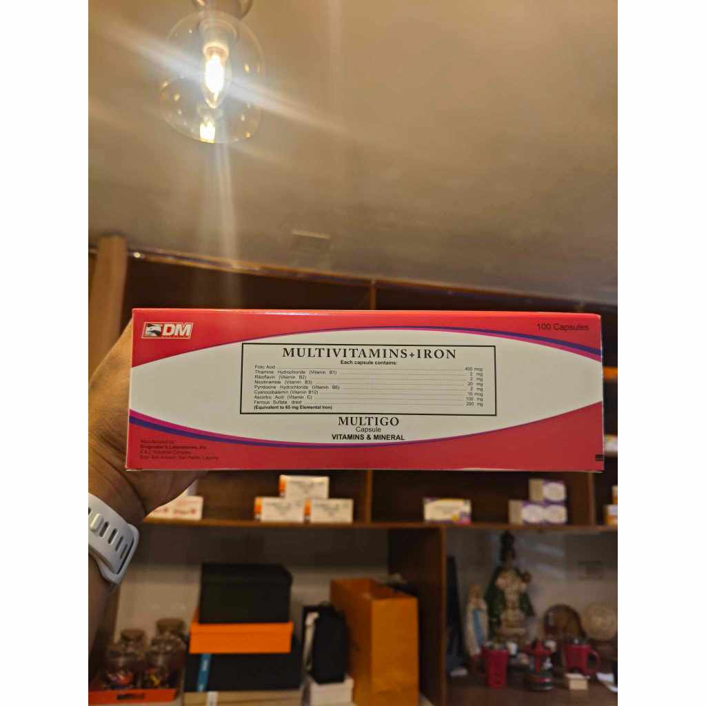 MULTIGO Multivitamins + Iron 100 Capsule | Shopee Philippines