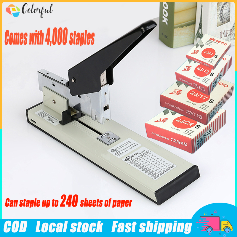 Heavy Duty Stapler with 4000 Staples 100/240 Sheets Paper Stapling ...