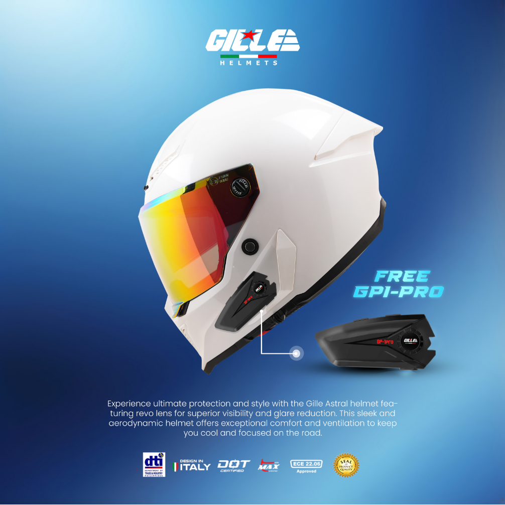 GILLE ASTRAL Revo Lens Full Face Dual Visor Motorcycle Helmet | Shopee ...