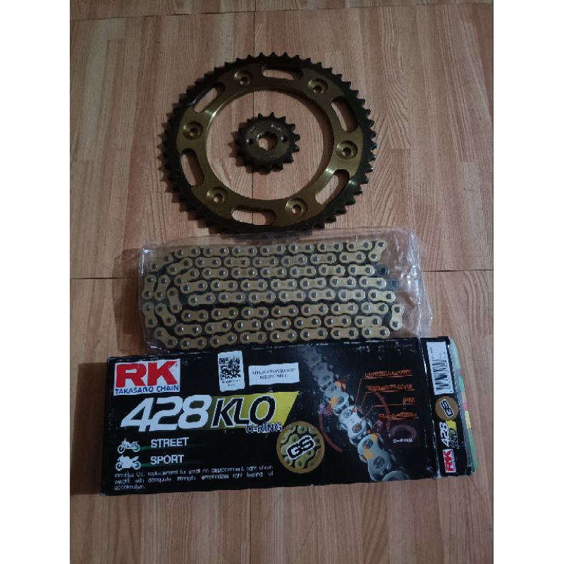 Crf150/xr150 gold chain set with oring | Shopee Philippines