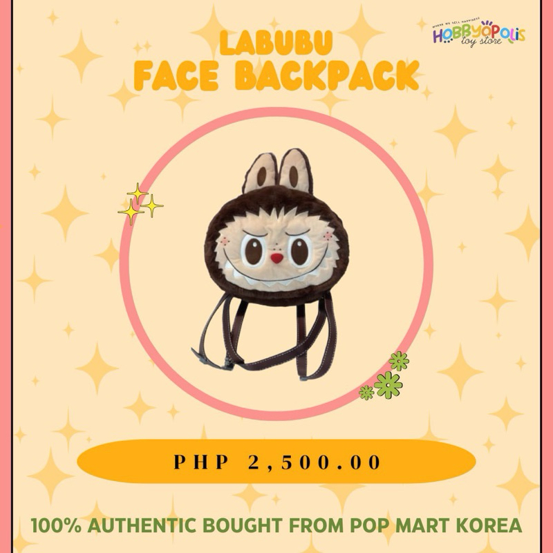 [Genuine] Pop Mart Labubu Face Backpack | Shopee Philippines