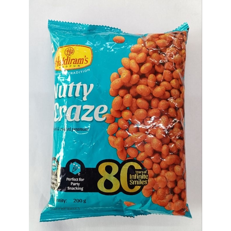haldirams nutty craze 200g Indian snacks crunchy flavourful | Shopee ...